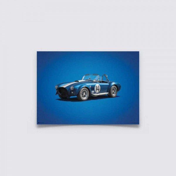 Cartel Shelby-Ford AC Cobra Mk III - Blue - 1965 - Colors of Speed